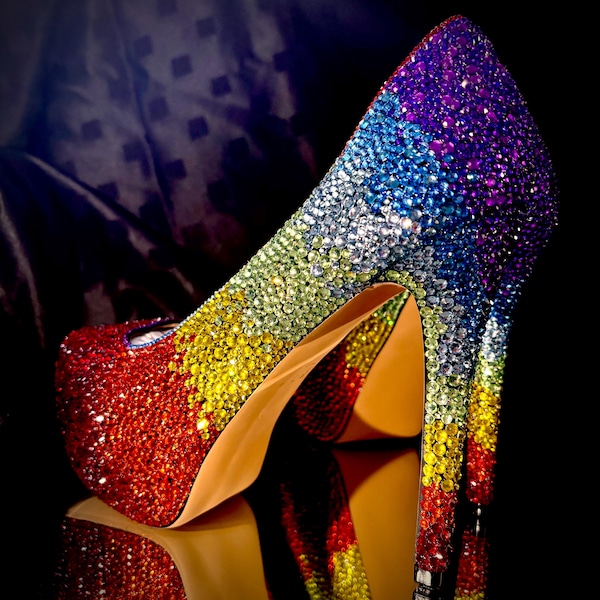 Rainbow Shoes - Etsy