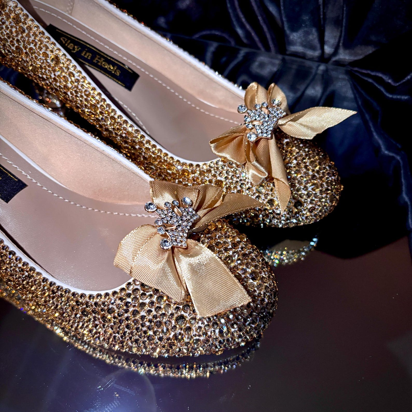 Gold Crown Shoe Clips//gold Shoe Clips//sparkly Gold Shoe Clips//queen ...