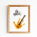 My Dad Rocks Guitar Father's Day Birthday Kids Baby Toddler Keepsake ...