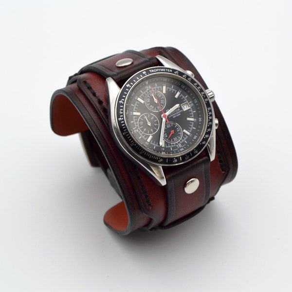 Leather Watch Cuff - Etsy