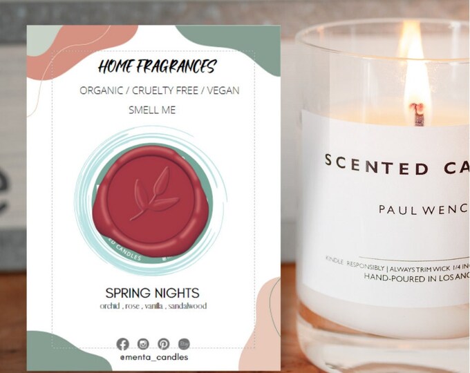 DIGITAL DOWNLOAD Smell Me , Candle Sample Card , Printable Smell Sample ...