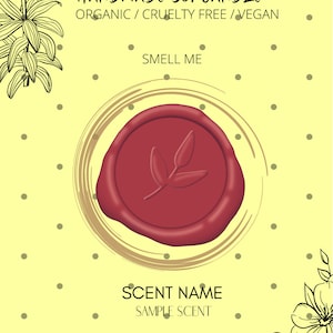 DIGITAL DOWNLOAD Smell Me Candle Sample Card Printable - Etsy