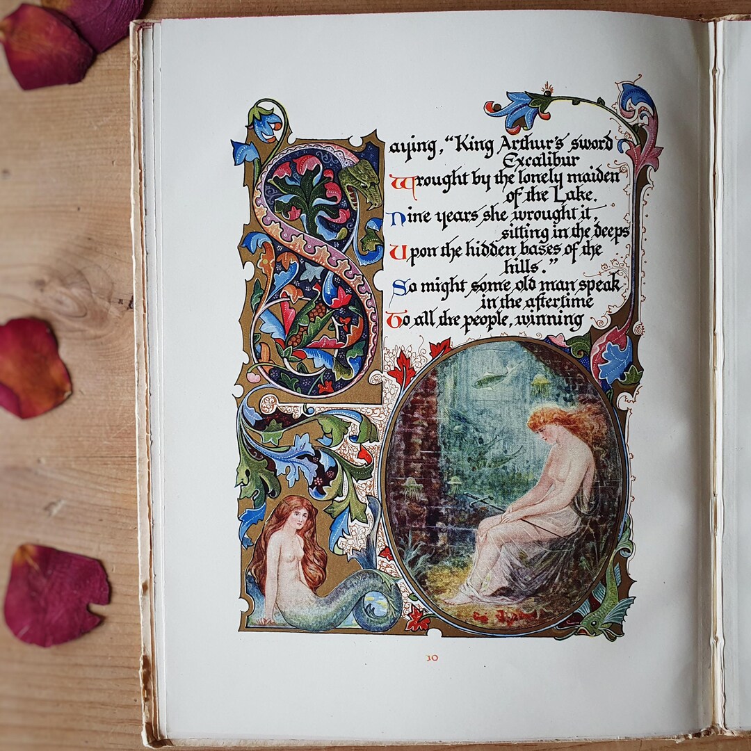 Tennyson "le Morte D'arthur". Rare Alberto Sangorski 1912 Illuminated ...