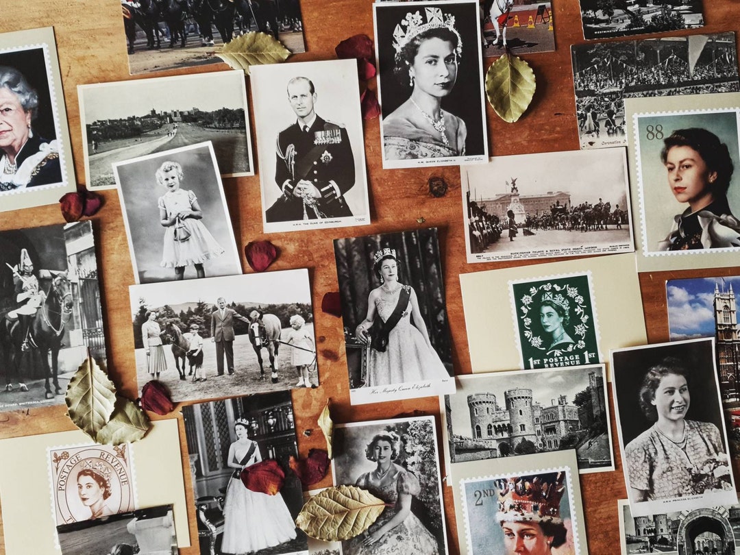 Vintage Royal Postcards Pack X5. Queen Elizabeth II, King Charles ...