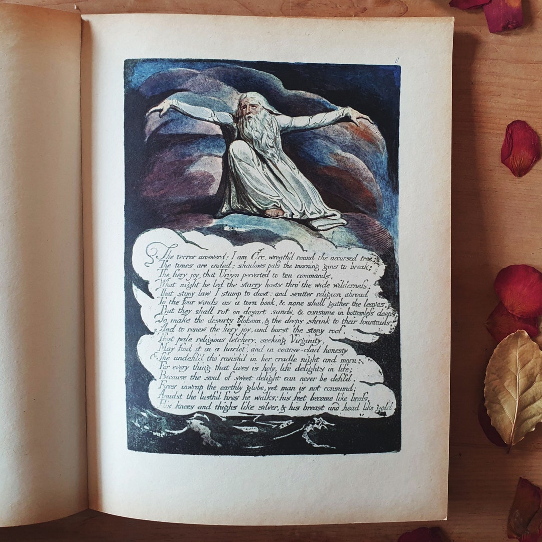 Beautiful Illustrated Vintage Poetry Book. William Blake "poet, Printer ...