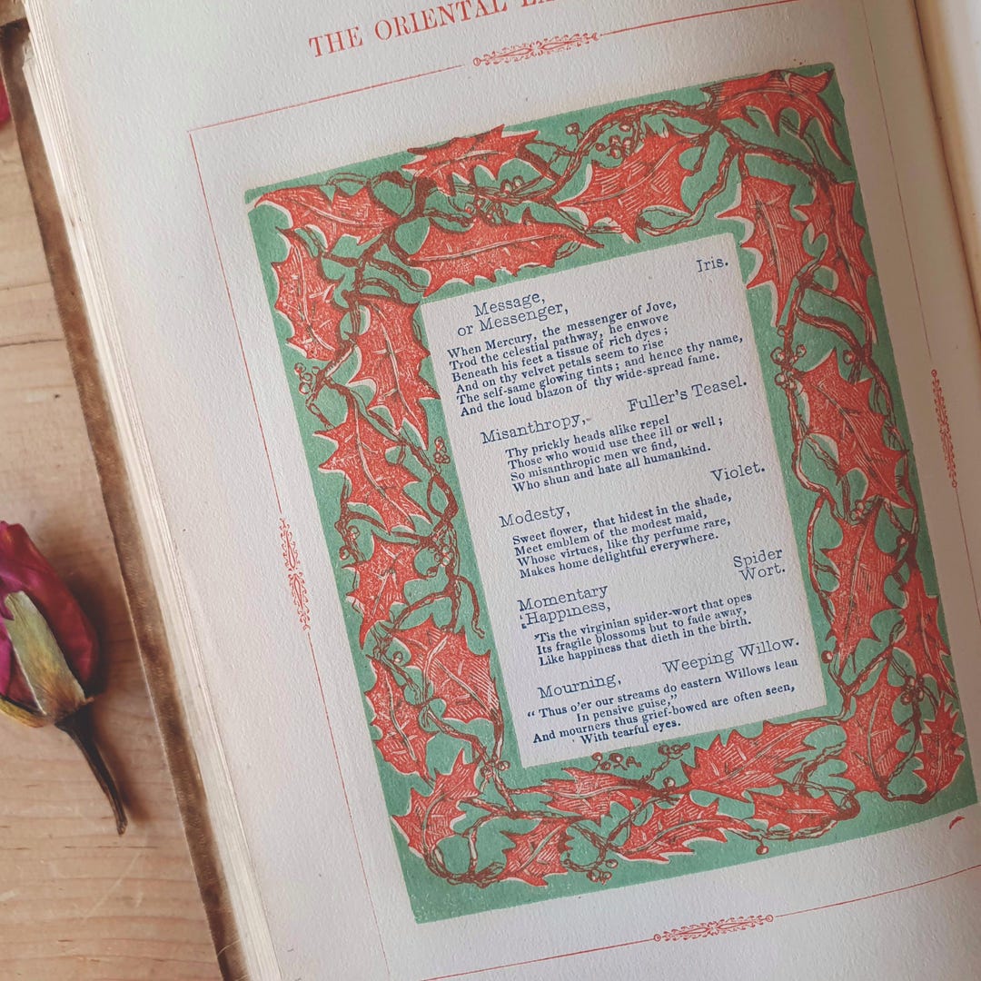 Victorian Language of Flowers Book. Floriography From the 1870s. Very ...