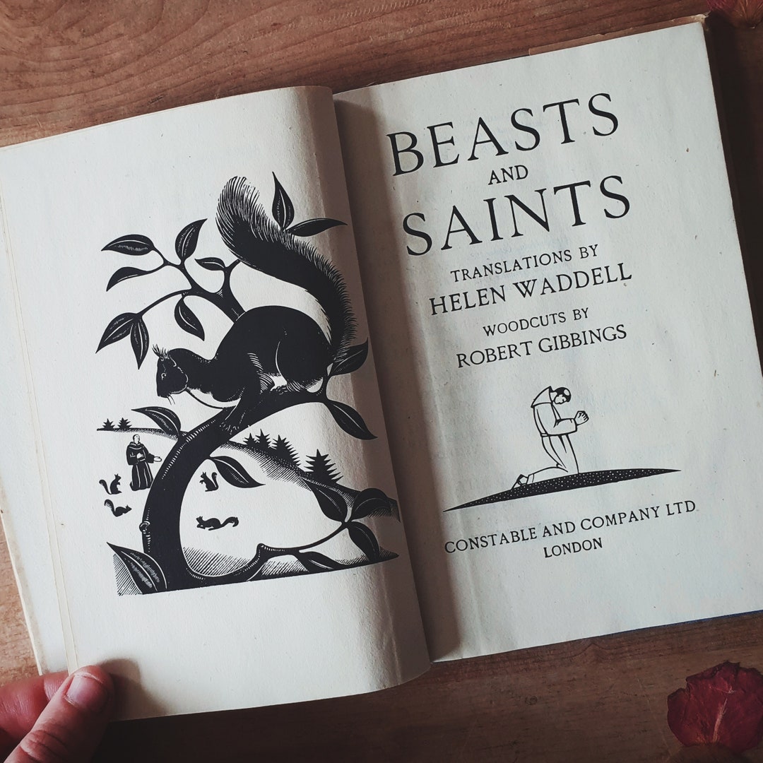 Vintage Bestiary Book. Helen Waddell of Beasts and Saints 1945 Ed. One ...