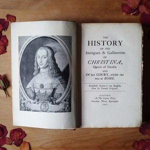 Very Rare Book on Christina Queen of Sweden. Hand Coloured ...