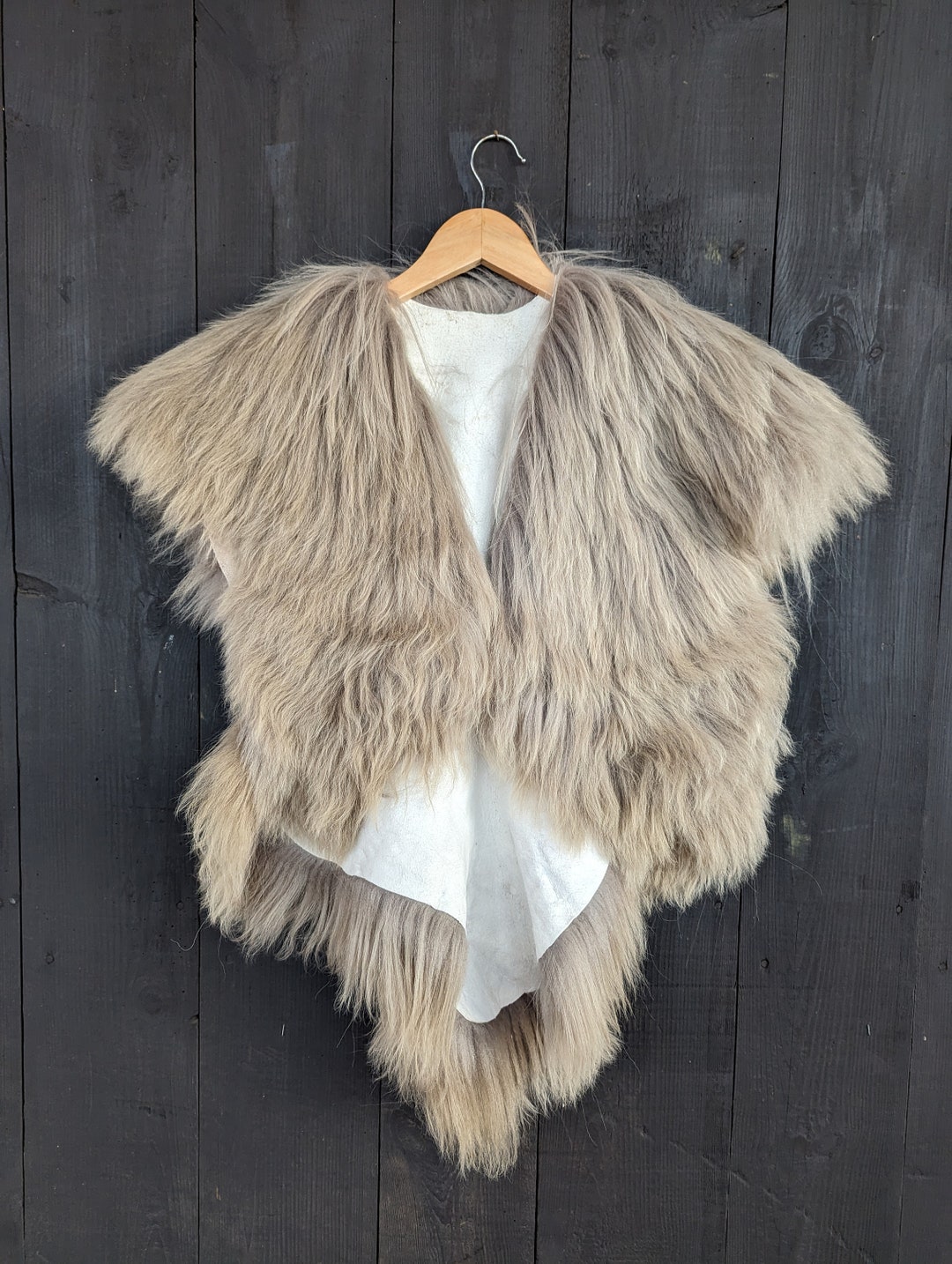 Fur Cape Sheep XL Fur for Vikings Viking Fur Warrior Fur Clothing With ...