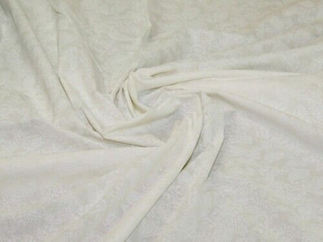 John Louden 100% Cotton Lacquer Fabric White on White - per Metre ...