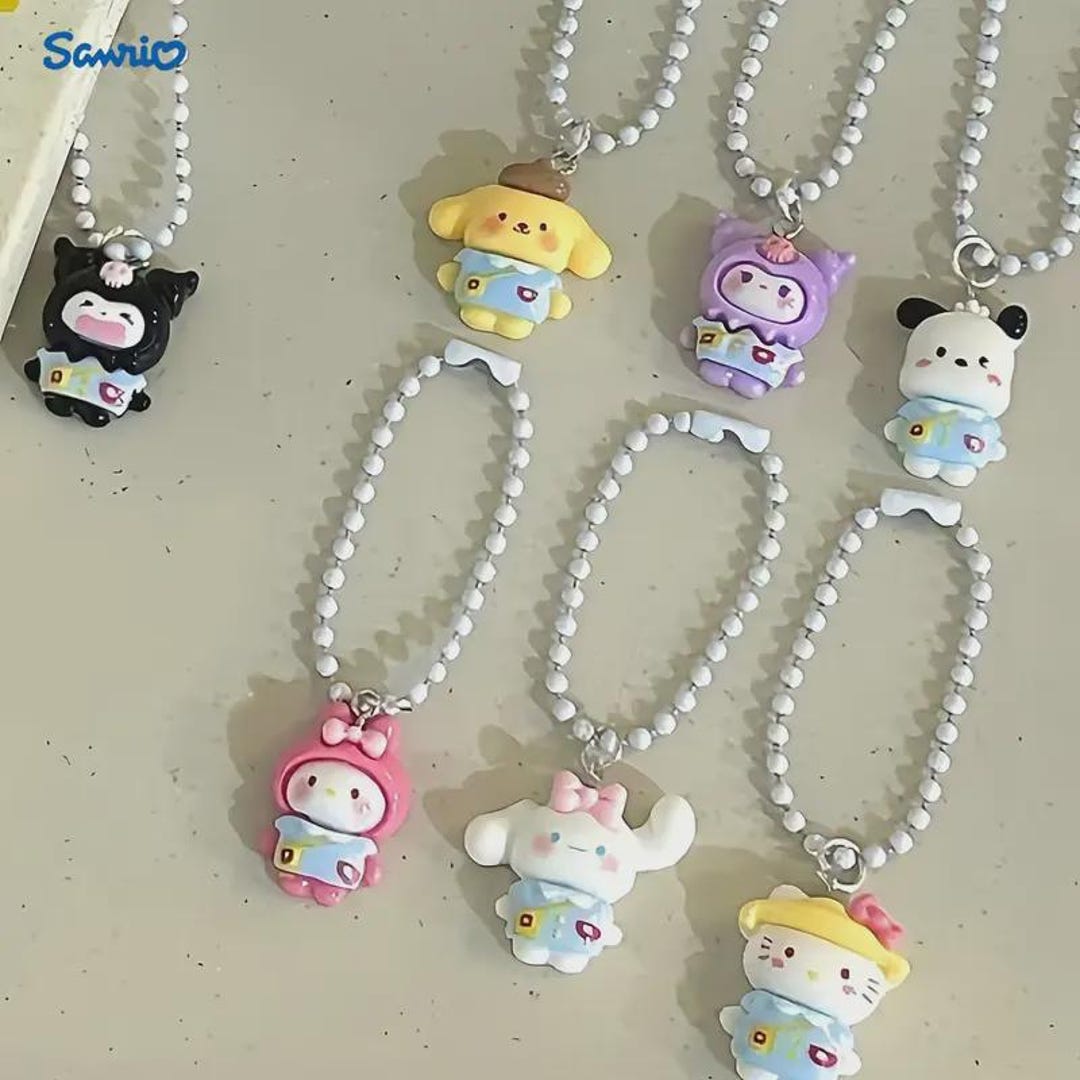 Cute Cartoon Keychain Charms, Plastic Anime-themed Keyring Accessories ...