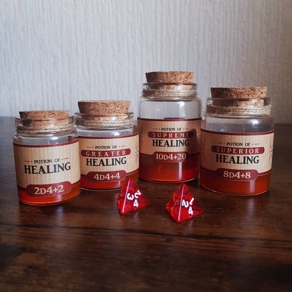 Dungeons and Dragons Health Potions - Etsy UK