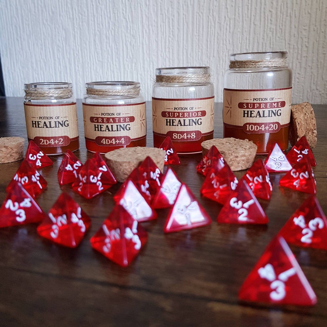 The Healer's Kit Dungeons & Dragons Health Potions Set potion of ...