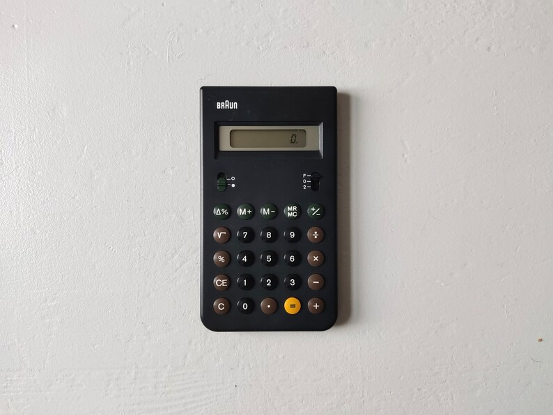 True Vintage 1970s BRAUN Control Slim LCD Calculator 4993 ET 33 Dieter ...