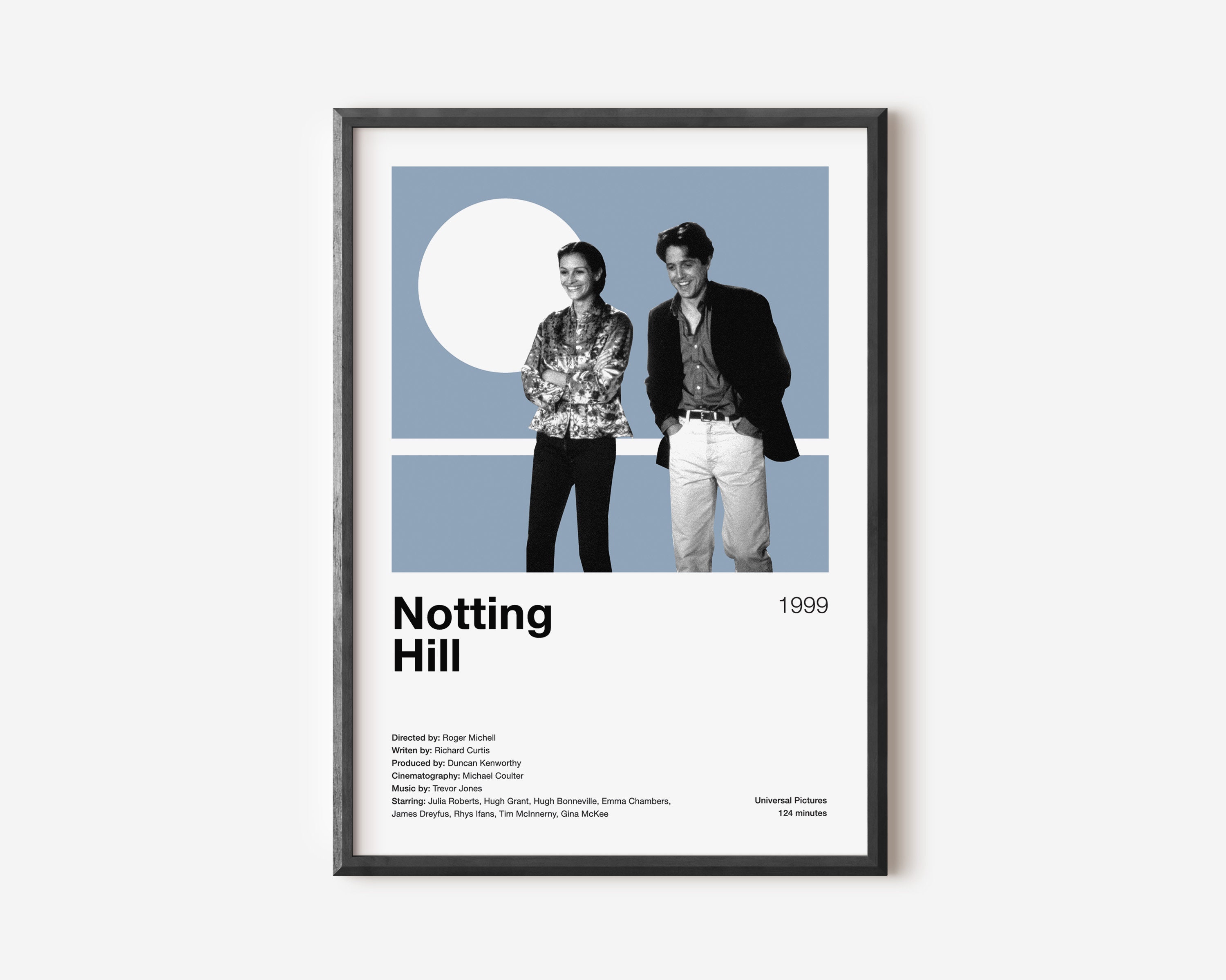 Notting Hill Poster | Julia Roberts, Hugh Grant, Minimalist Movie ...