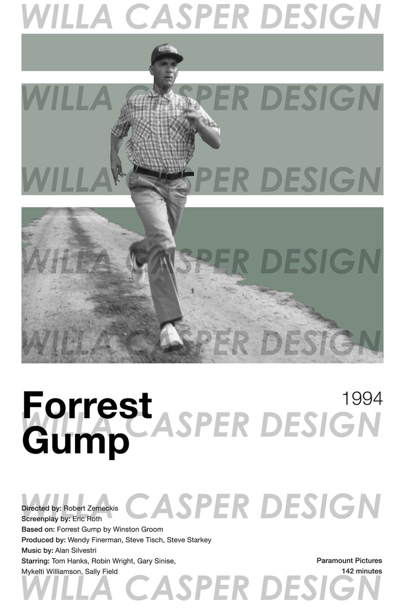 Forrest Gump Movie Poster | Tom Hanks, Minimalist Movie Poster, Vintage ...
