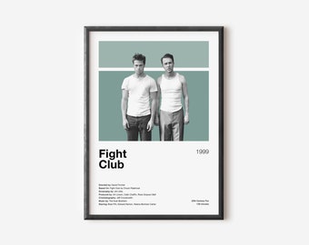 Retro Movie Poster Fight Club - Etsy
