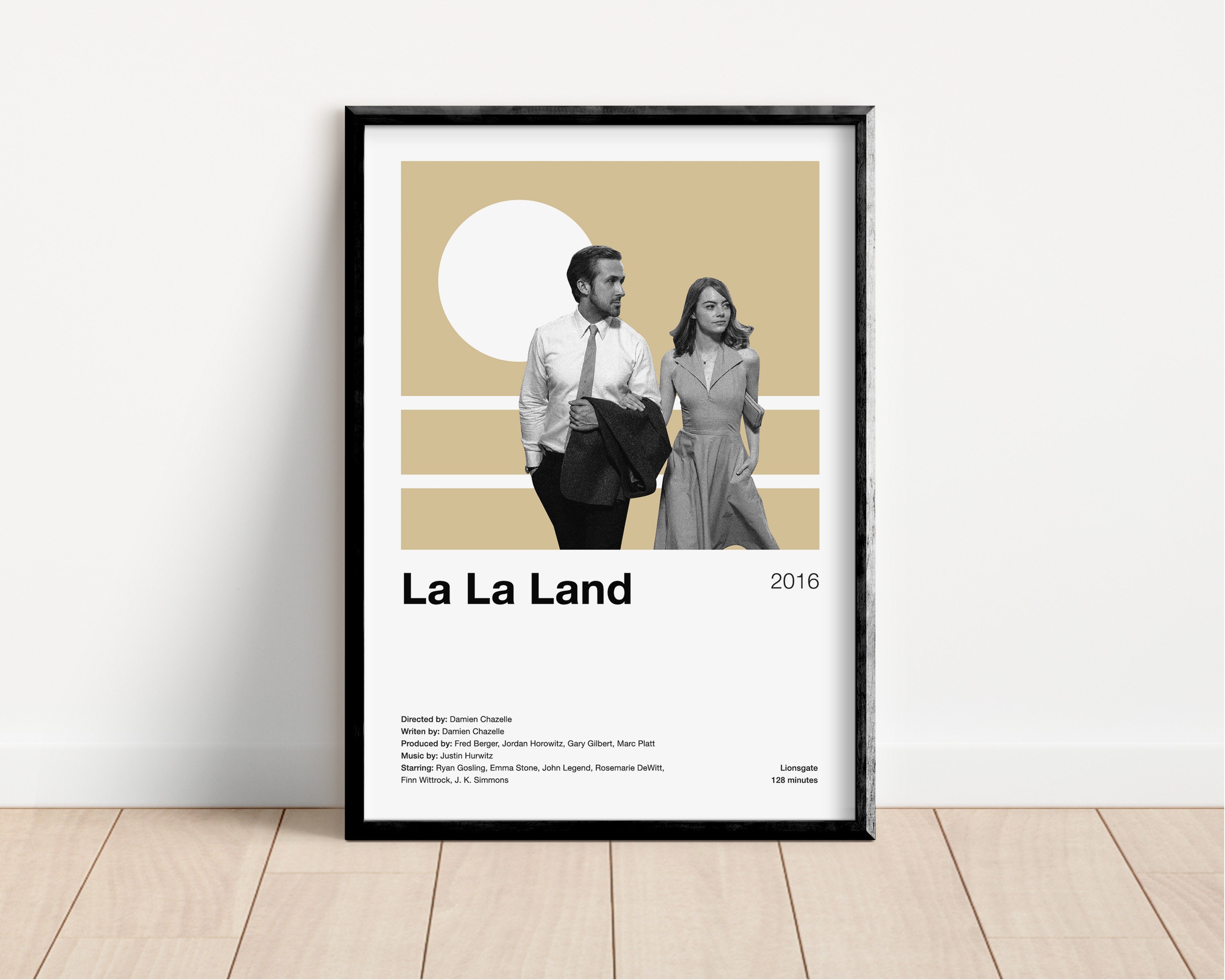 La La Land Poster Ryan Gosling, Emma Stone, Minimalist Movie Poster ...