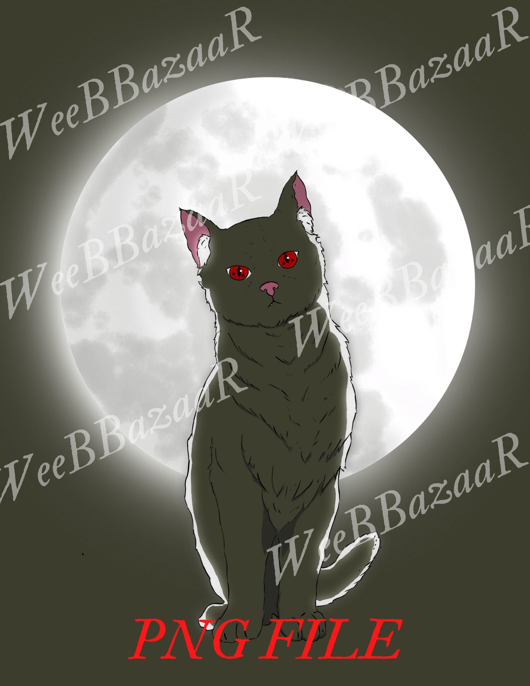 Midnight Madness/ Cat - PNG Downloadable File. - Etsy