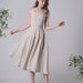 Crossed Back Linen Dress MISA, Summer Dress, Women Linen Clothing ...