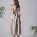 Crossed Back Linen Dress MISA, Summer Dress, Women Linen Clothing ...