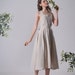 Crossed Back Linen Dress MISA, Summer Dress, Women Linen Clothing ...