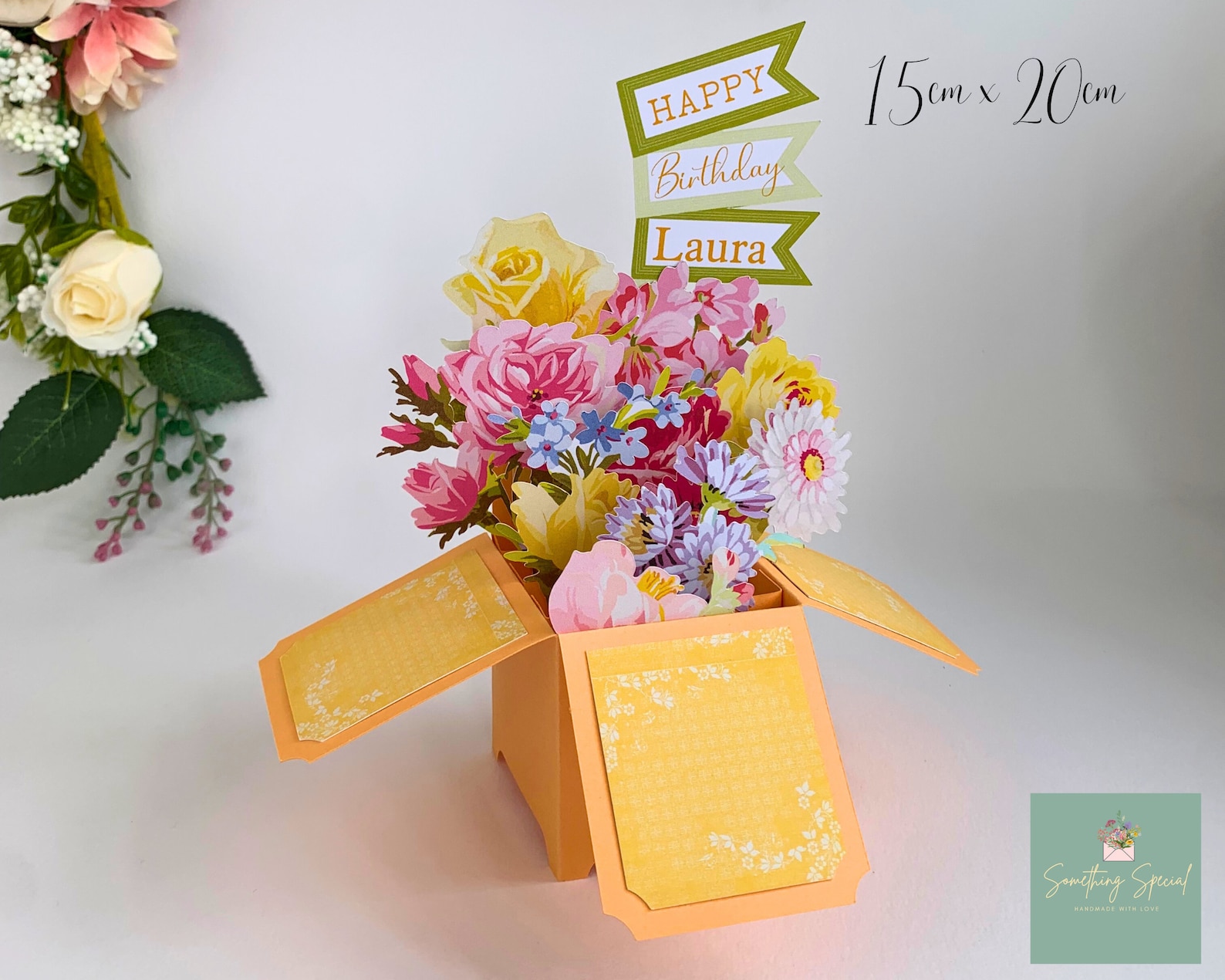 3D Pop up Flower Bouquet Card: Handmade Keepsake - Etsy