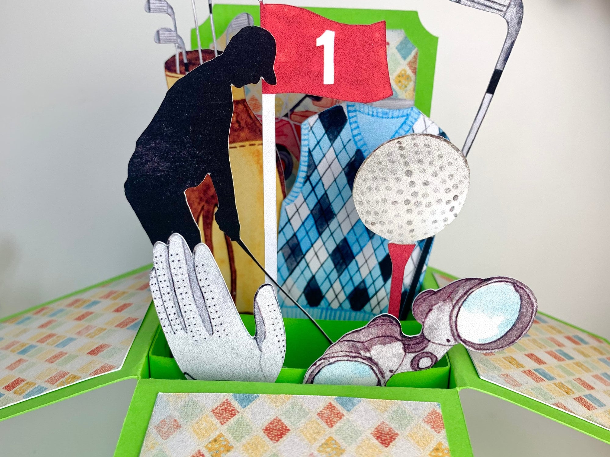 Golfing Happy Fathers Day Pop up Card 3D Golf - Etsy UK