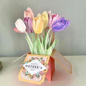 3D Pop up Handmade Custom Tulip Card for Any Special Occasion, Mothers ...
