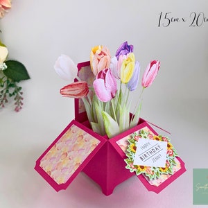 Tulip Mothers Day/ Birthday Card 3D Pop up Handmade Custom Tulip Card ...