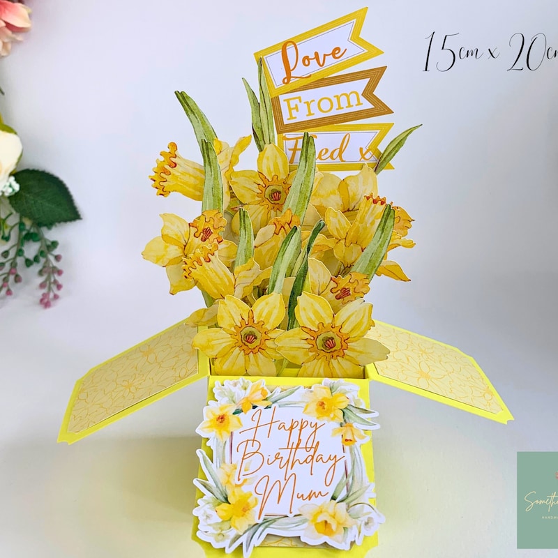 Daffodil Card Handmade - Etsy