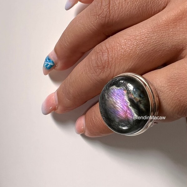 Labradorite Ring - Etsy
