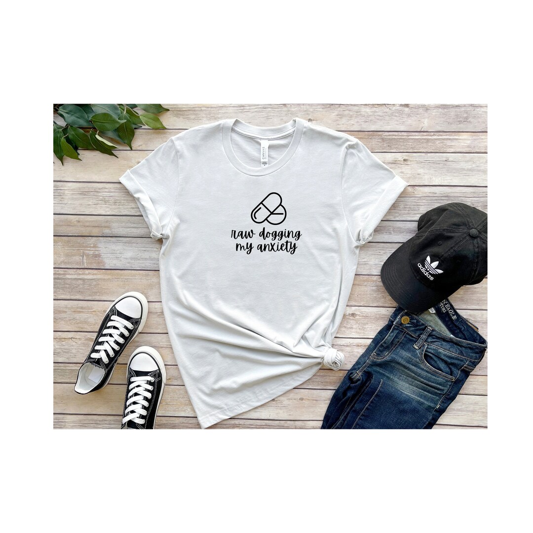Anxiety Club Graphic Tee | Relatable Message Merch | Surviving Not ...