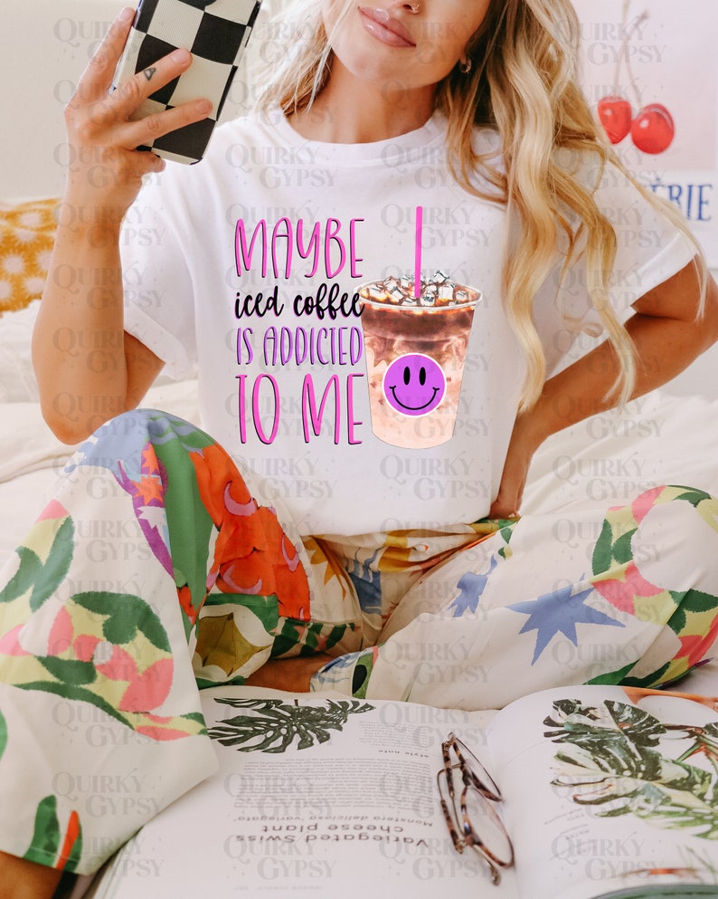 Iced Coffee Addict PNG Digital Download - Etsy