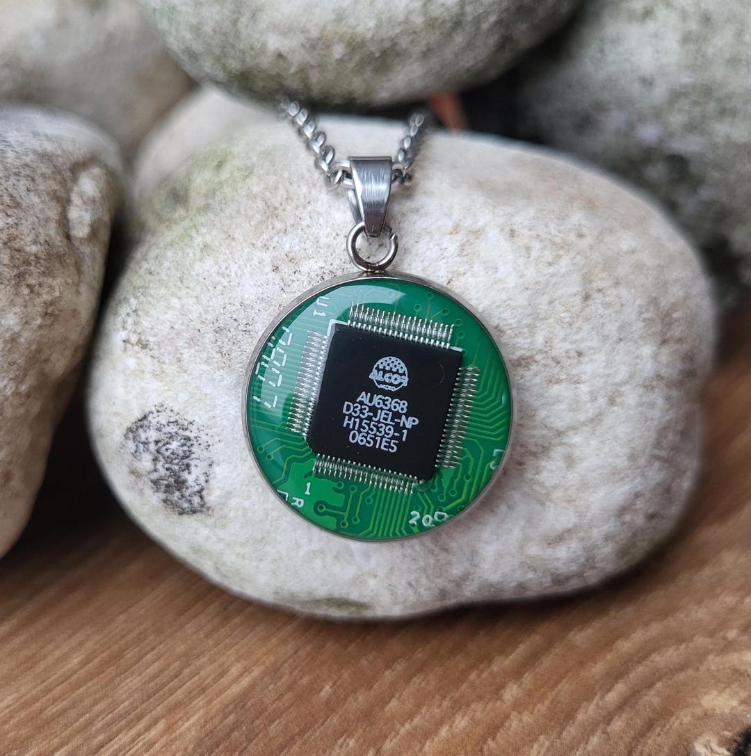 Circuit Board Pendant, Chain With Computer Parts, Hard Drive Jewelry ...