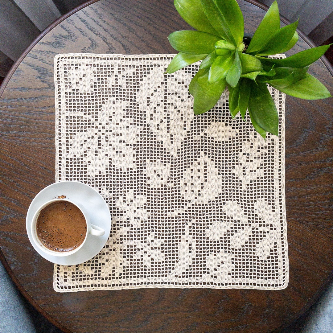 PDF Filet Crochet Runner Autumn Leaves Pattern, Home Decor for ...