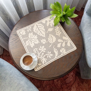 PDF Filet Crochet Runner Autumn Leaves Pattern, Home Decor for ...