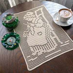 Christmas Gift Idea Filet Crochet Table Runner, Crochet Lace With ...