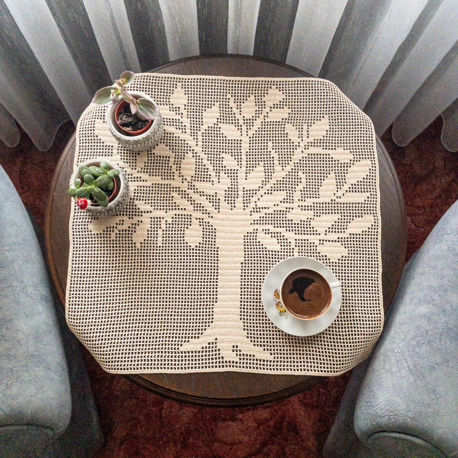 PDF Filet Crochet Tree of Life for Christmas, Holiday Time Gift Idea ...