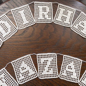 Personalized Filet Crochet Name for Christmas Tree and Home Decor ...