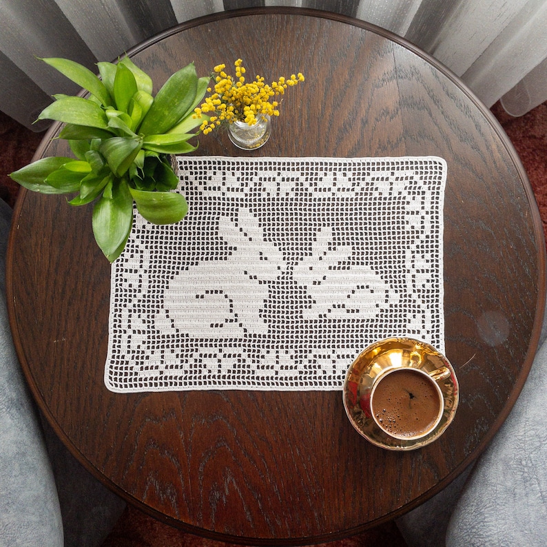 PDF Easter Rabbits Filet Crochet for Easter and Home Decor, Table ...