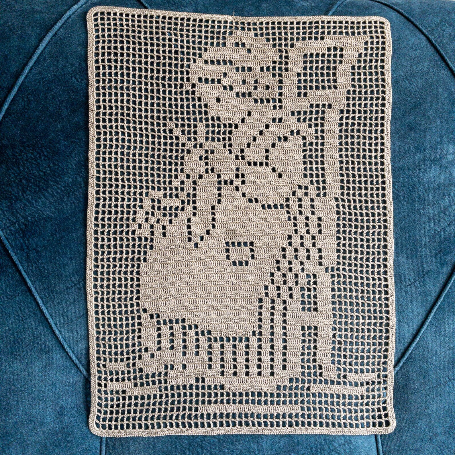 Christmas Gift Idea Filet Crochet Table Runner, Crochet Lace With ...