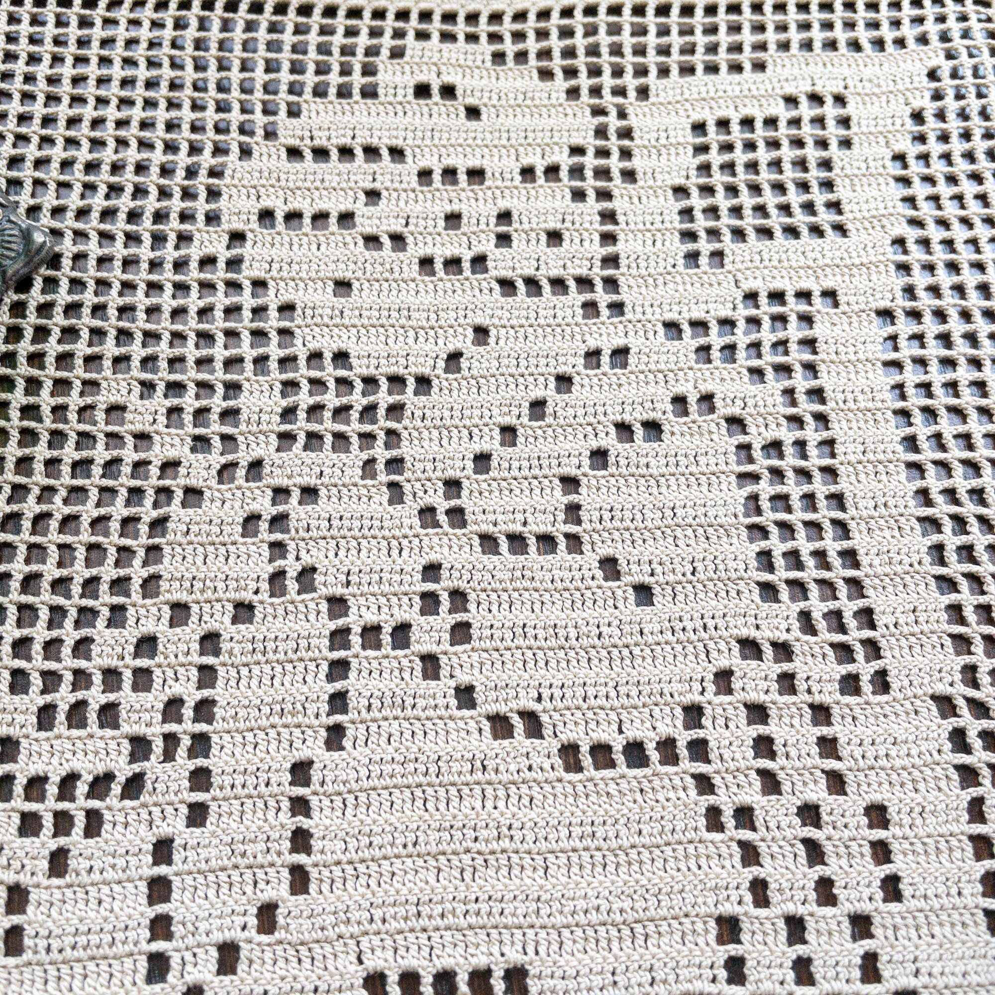 Christmas Gift Idea Filet Crochet Table Runner, Crochet Lace With ...