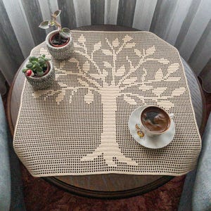 PDF Filet Crochet Tree of Life for Christmas, Holiday Time Gift Idea ...