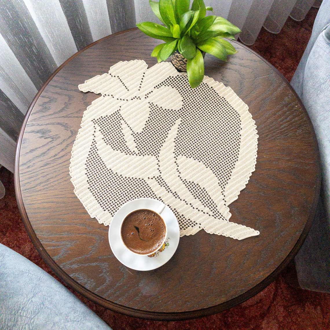 PDF Orchid Flower Filet Crochet for Christmas Thanksgiving - Etsy