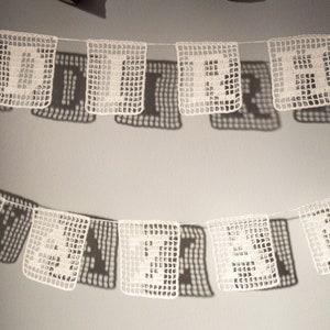 Personalized Filet Crochet Name for Christmas Tree and Home Decor ...