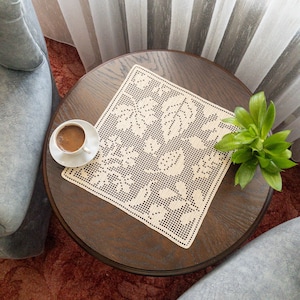 PDF Filet Crochet Runner Autumn Leaves Pattern, Home Decor for ...