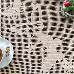 PDF Filet Crochet Butterflies Pattern Table Cover for Wedding, Birthday ...