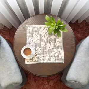 PDF Filet Crochet Runner Autumn Leaves Pattern, Home Decor for ...