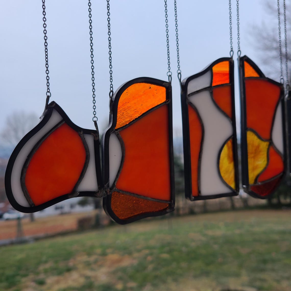 Clown Fish Mobile, Indoor - Outdoor, Stained Glass, - Etsy